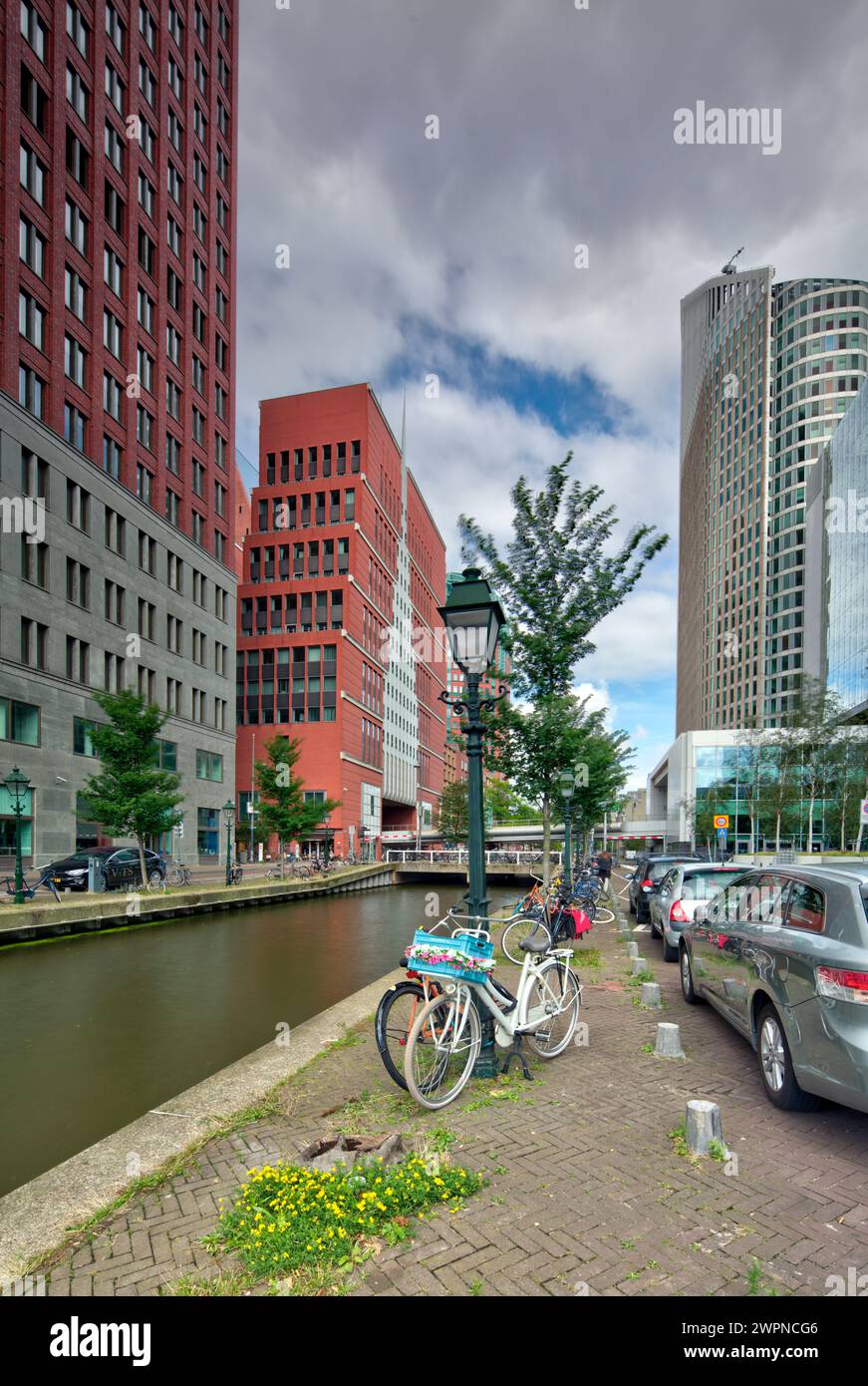 High-rise buildings, Zwarteweg, Orange-Buitensingel, canal, house ...