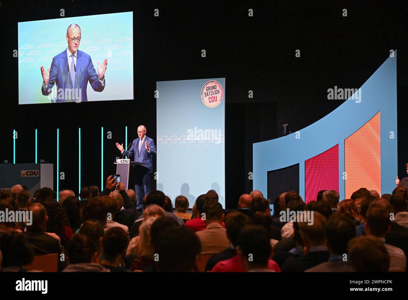 Stuttgart, Germany. 08th Mar, 2024. Friedrich Merz, Federal Chairman of ...