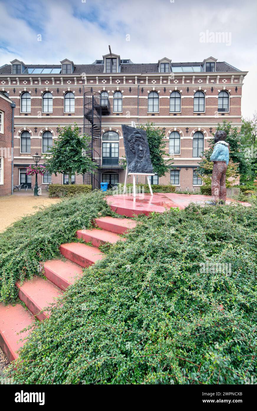 Rembrandt birthplace, monument, memory, architecture, view, Leiden ...