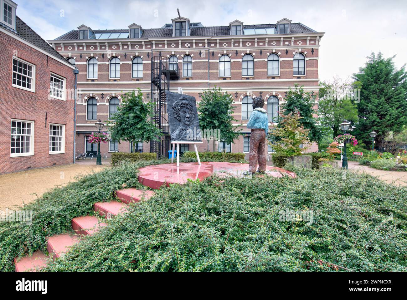 Rembrandt birthplace, monument, memory, architecture, view, Leiden ...