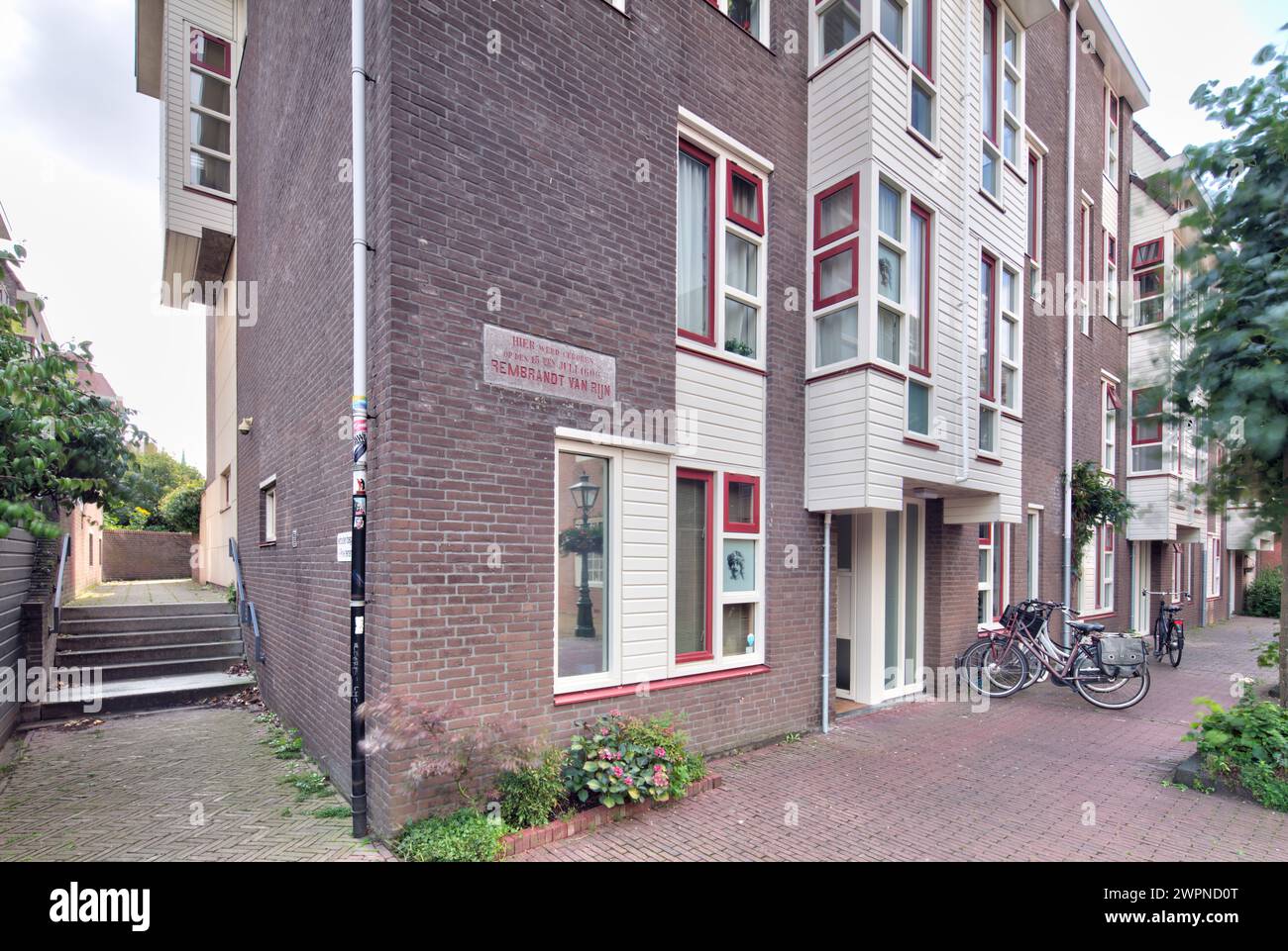 Rembrandt birthplace, monument, memory, architecture, view, Leiden ...