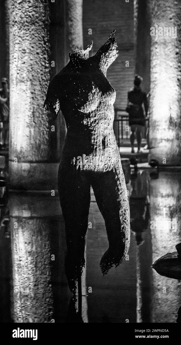 an evocative representation of a headless female body installed at the ...