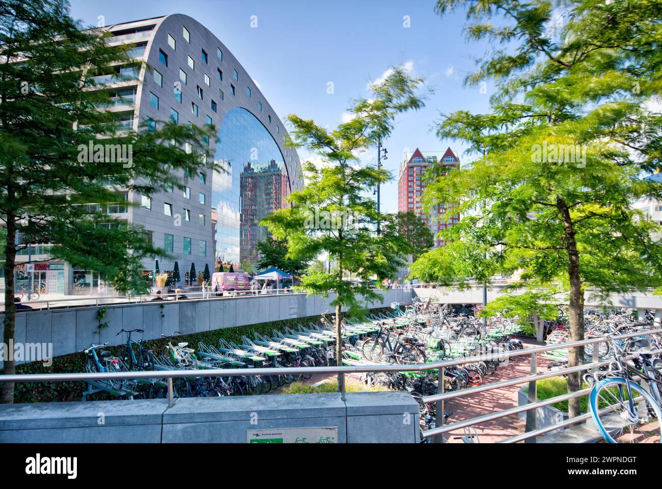 Markthal, market hall, bicycle parking lot, market, city district ...