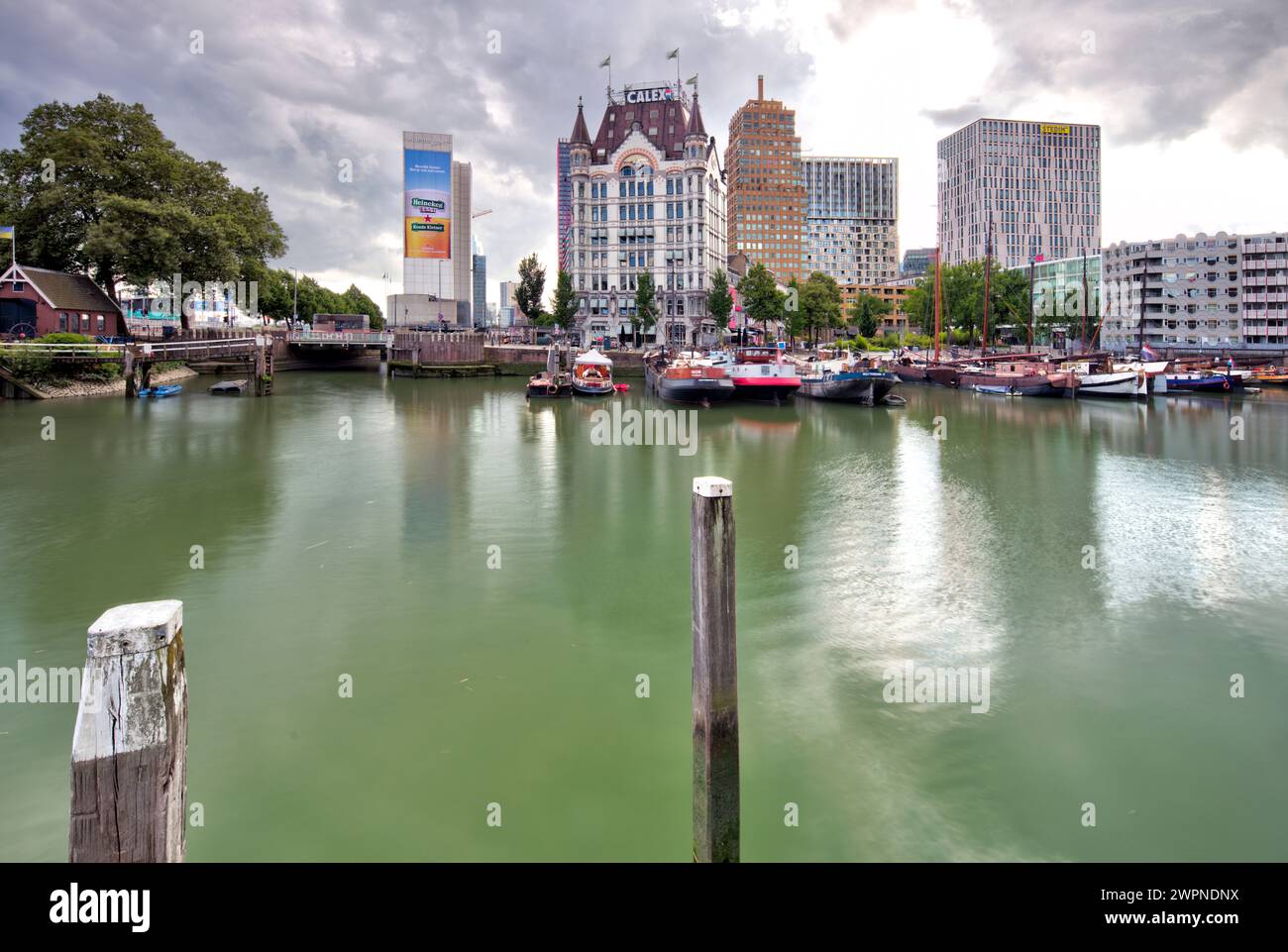 Old Harbor, White House, skyscrapers, city district, house facade, city ...