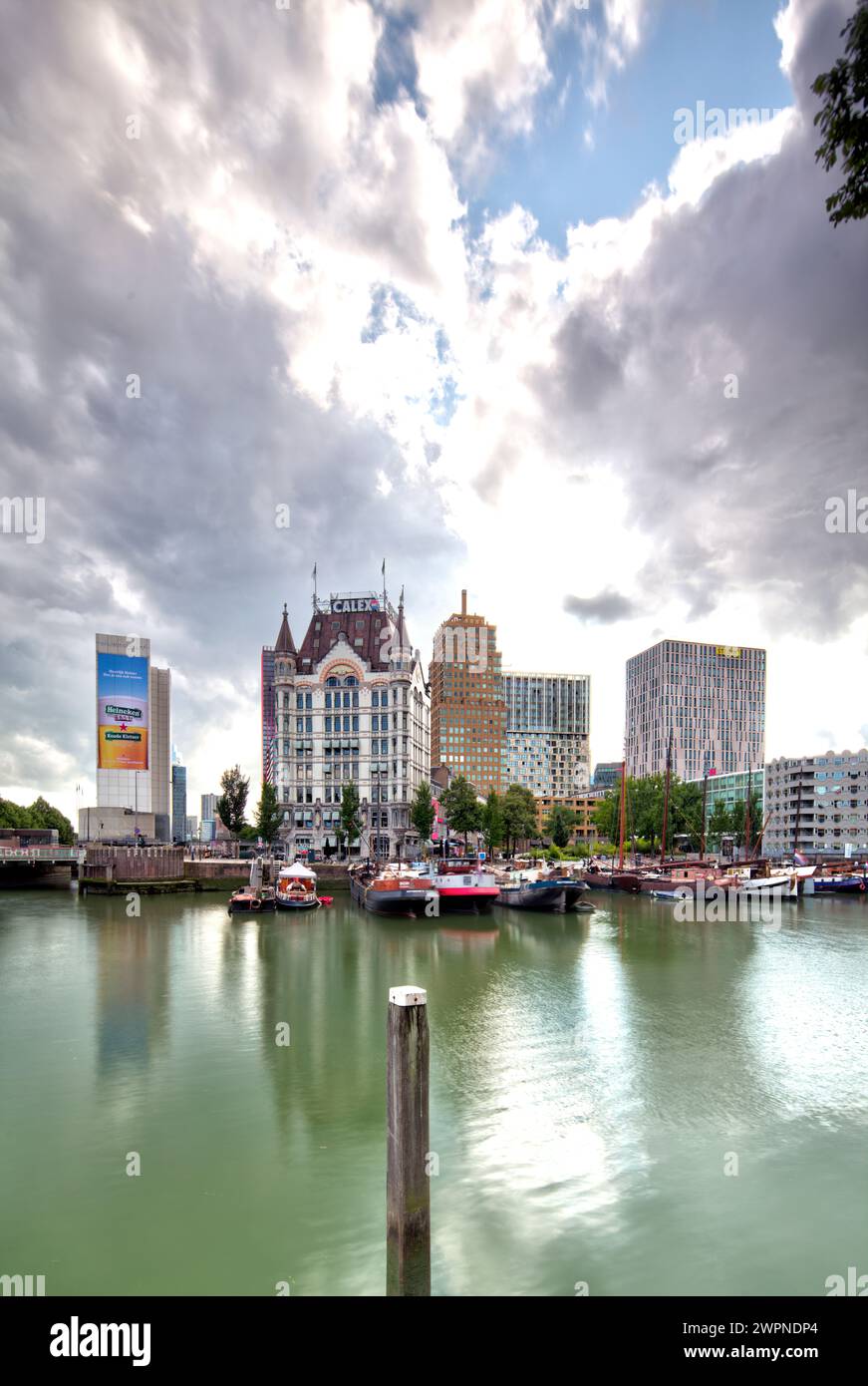 Old Harbor, White House, skyscrapers, city district, house facade, city ...