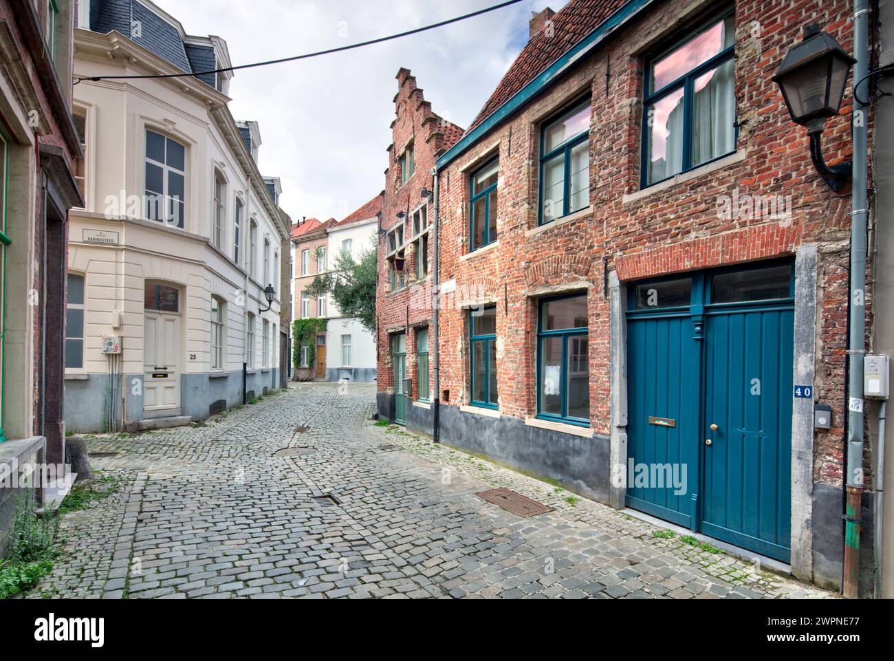 Patershol, alley, house facade, architecture, neighborhood, view, Ghent ...