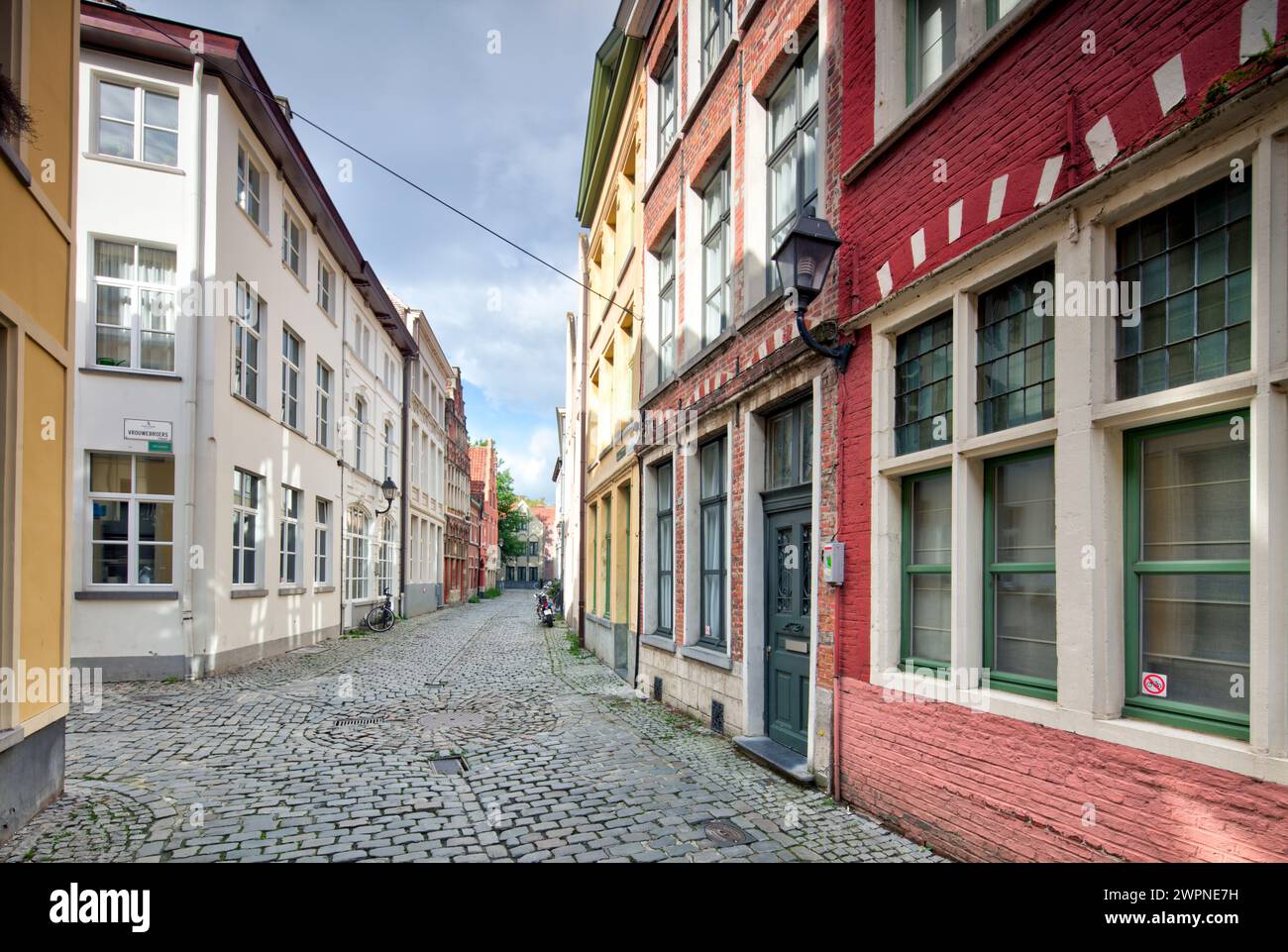 Patershol, alley, house facade, architecture, neighborhood, view, Ghent ...