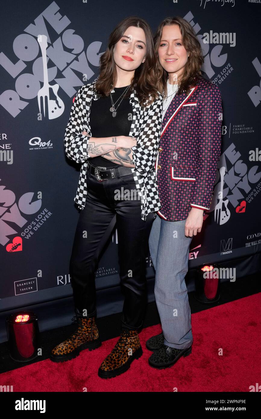 Rebecca Lovell, left, and Megan Lovell of Larkin Poe attend the 8th ...