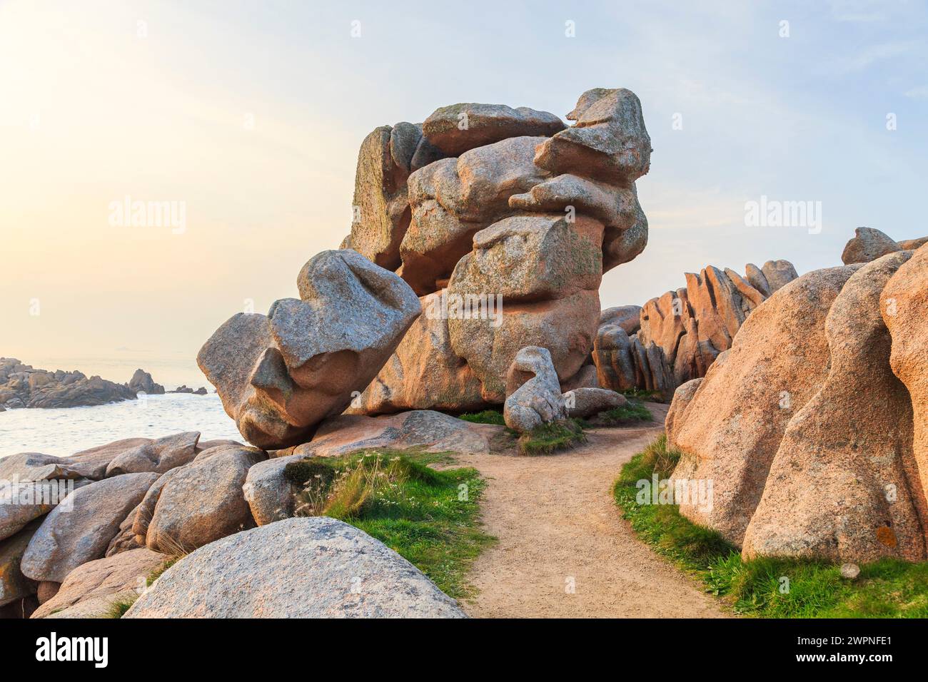 Grande Randonnee 34, Publican's Path, Ploumanac'h, Brittany Stock Photo ...