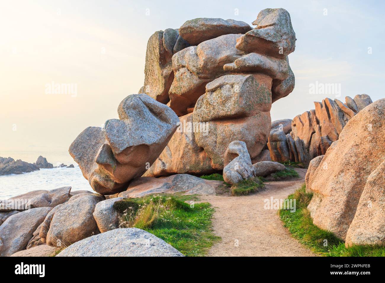 Grande Randonnee 34, Publican's Path, Ploumanac'h, Brittany Stock Photo ...
