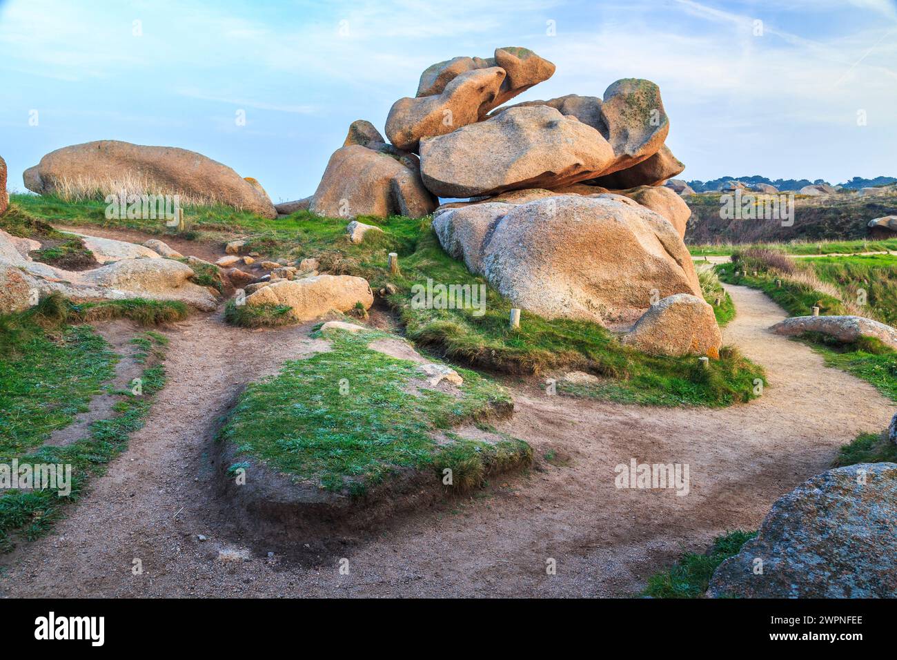 Grande Randonnee 34, Publican's Path, Ploumanac'h, Brittany Stock Photo ...