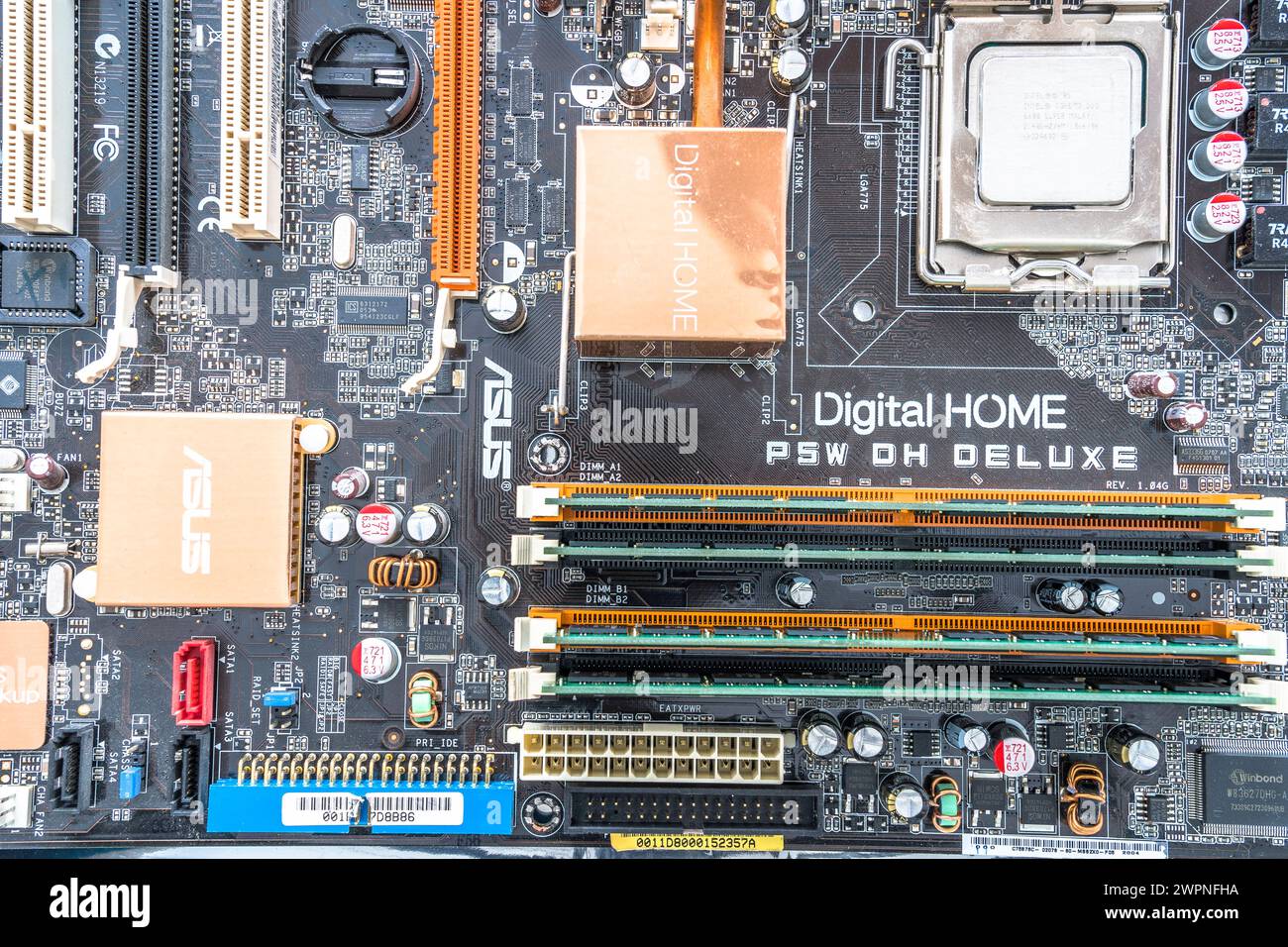 Studio, Mainboard with Microchips Stock Photo - Alamy