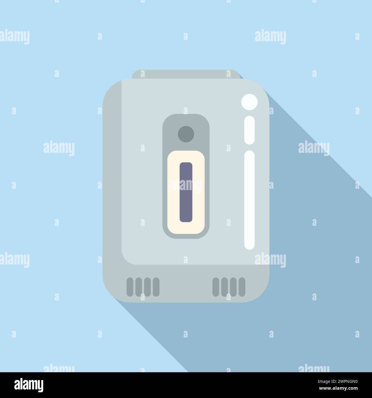 Treatment oxygen concentrator icon flat vector. Health care person ...