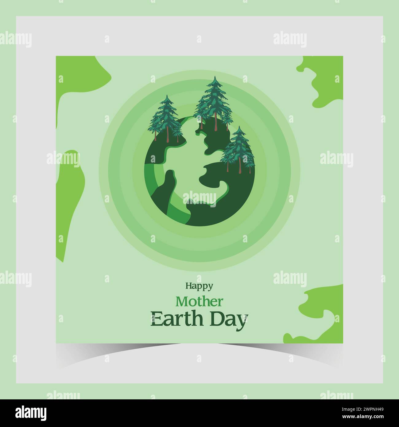 Earth Day social media post. Environmental problems and environmental ...