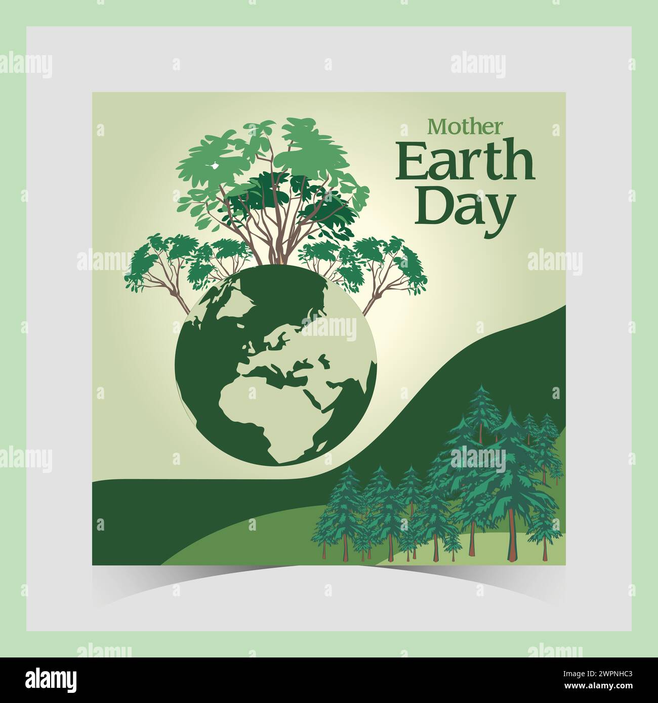 Earth Day social media post. Environmental problems and environmental ...