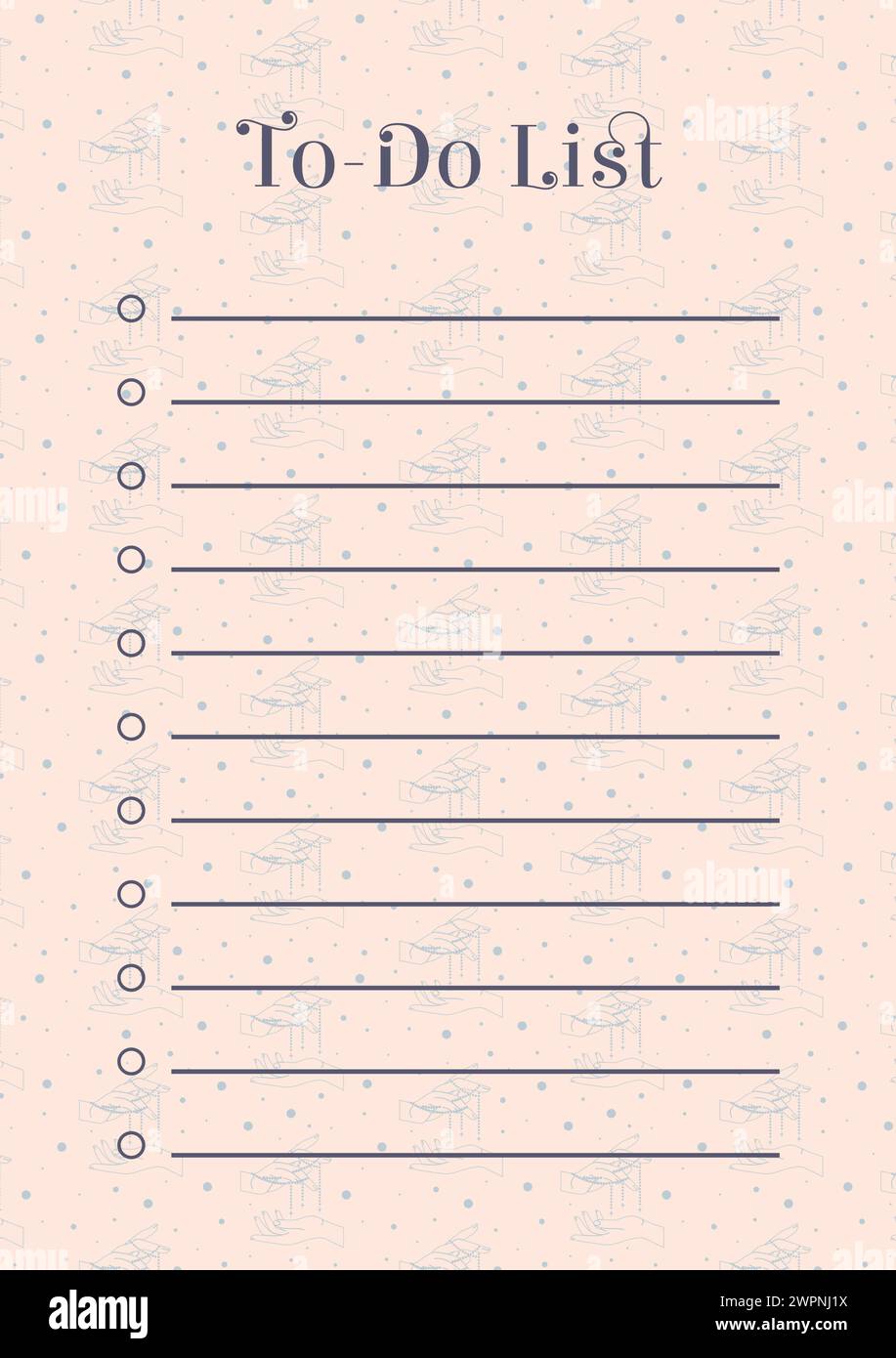 To do list study planner. Worksheet template with witchcraft pattern ...