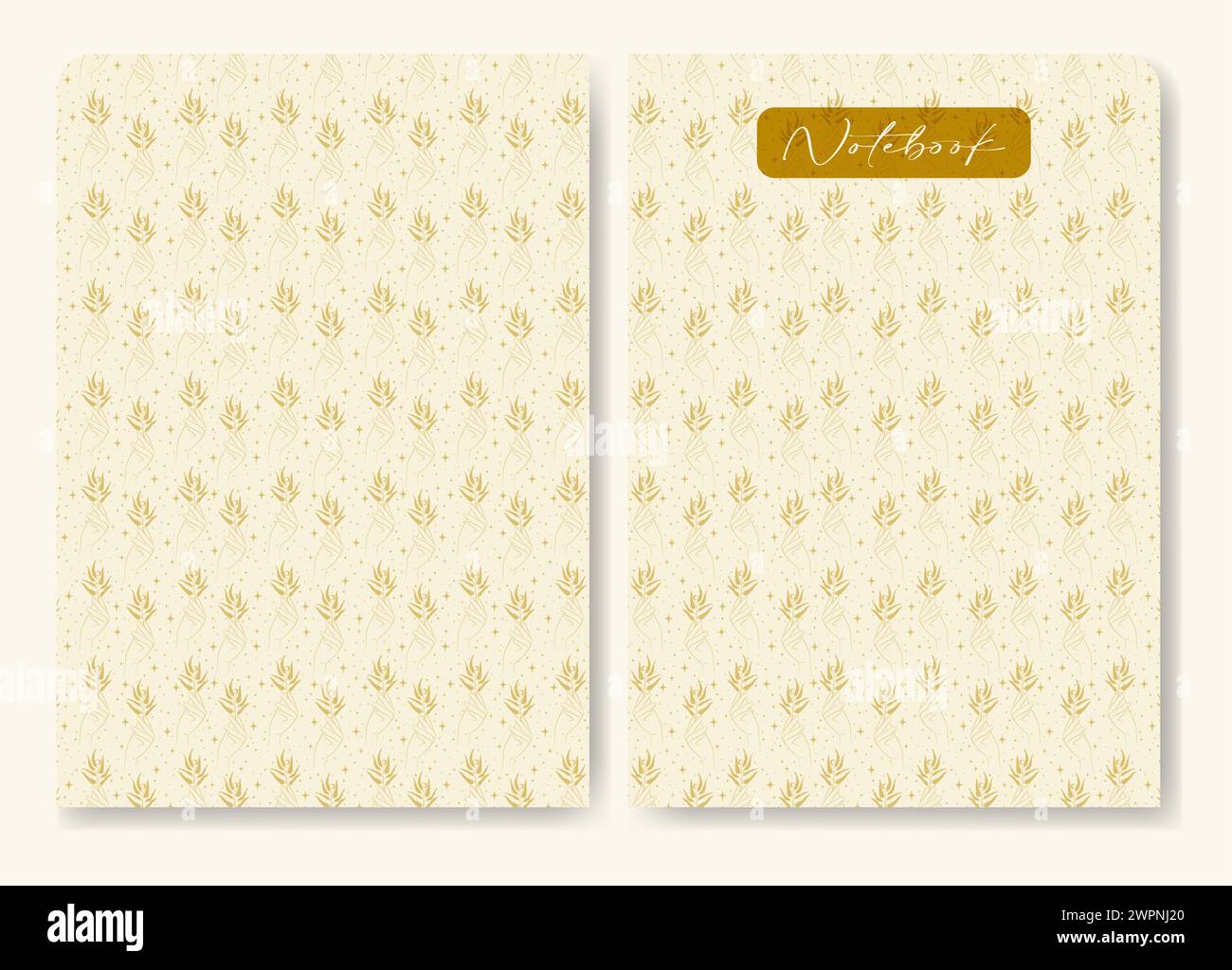 Diary cover with mystic elements . Notebook page design aesthetic ...