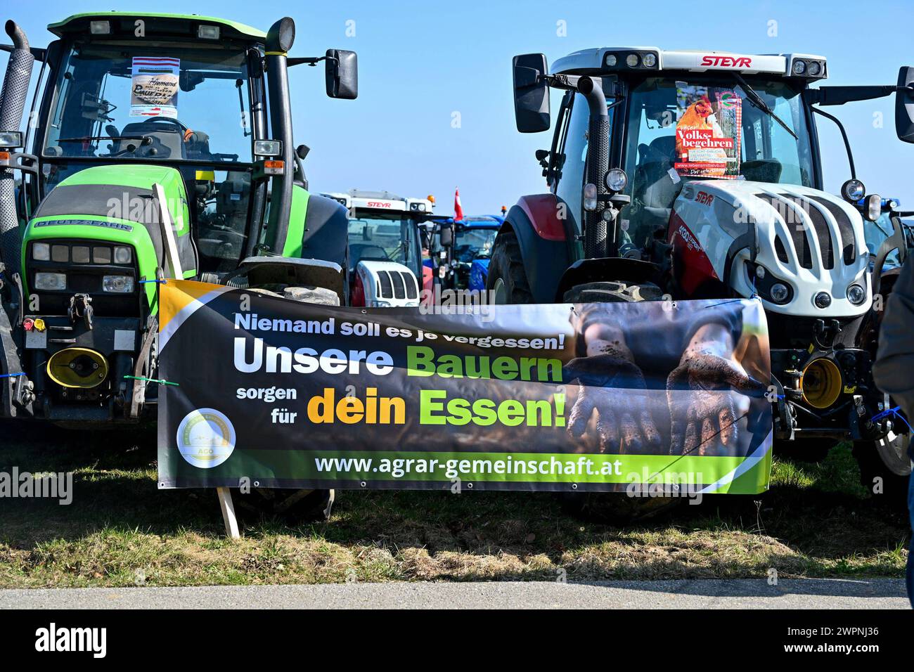 Bauernprotest, Poendorf 08.03.2024, Poendorf, AUT, Bauernprotest, im ...