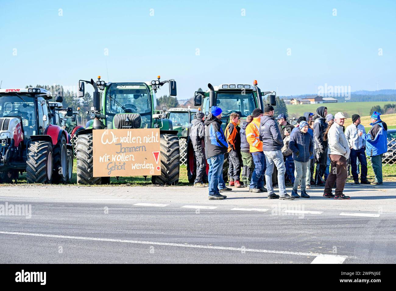 Bauernprotest, Poendorf 08.03.2024, Poendorf, AUT, Bauernprotest, im ...