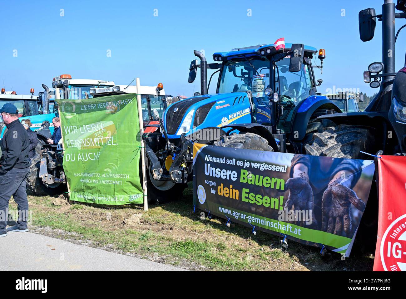 Bauernprotest, Poendorf 08.03.2024, Poendorf, AUT, Bauernprotest, im ...
