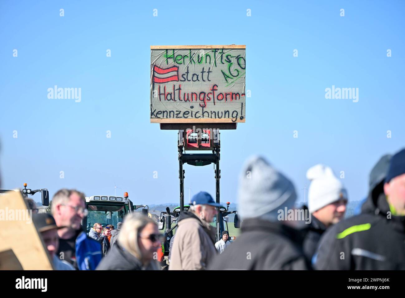 Bauernprotest, Poendorf 08.03.2024, Poendorf, AUT, Bauernprotest, im ...