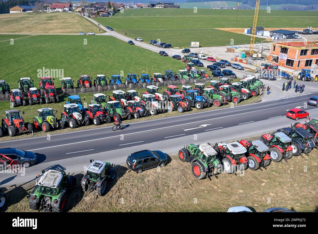 Bauernprotest, Poendorf 08.03.2024, Poendorf, AUT, Bauernprotest, im ...