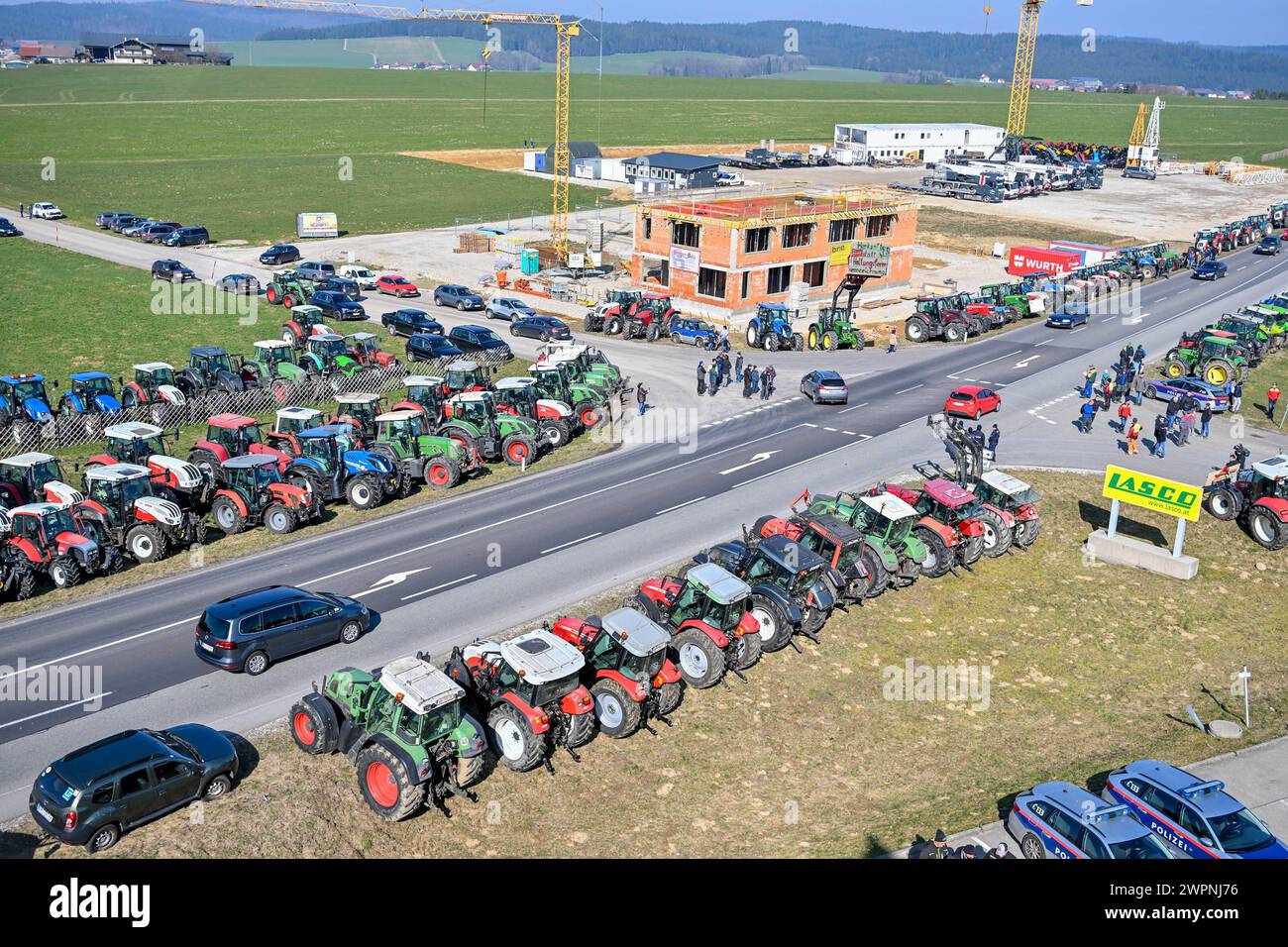 Bauernprotest, Poendorf 08.03.2024, Poendorf, AUT, Bauernprotest, im ...