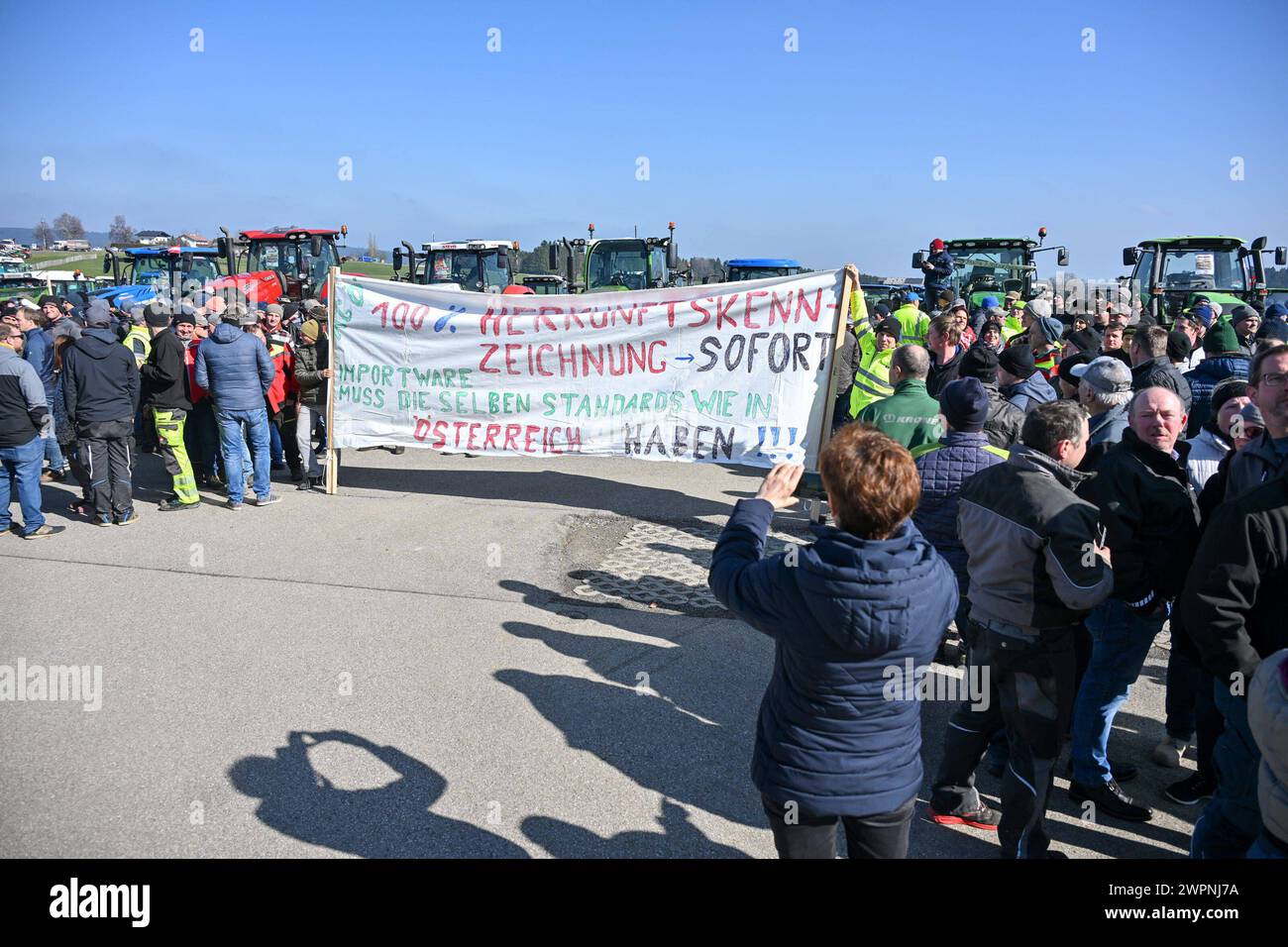 Bauernprotest, Poendorf 08.03.2024, Poendorf, AUT, Bauernprotest, im ...