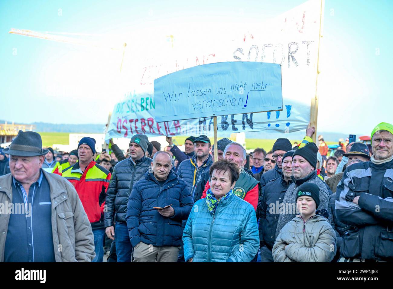 Bauernprotest, Poendorf 08.03.2024, Poendorf, AUT, Bauernprotest, im ...
