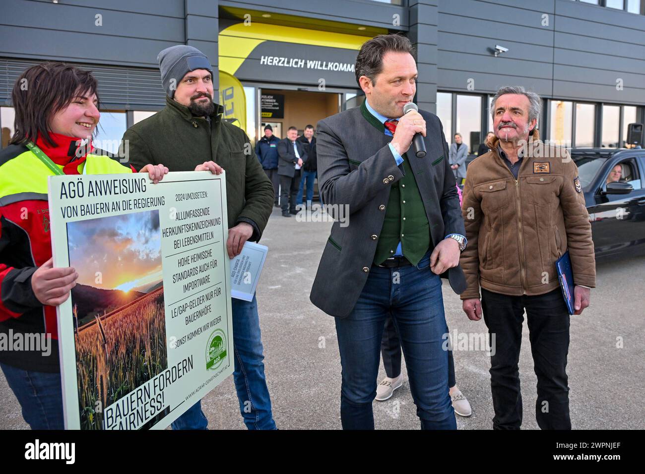 Bauernprotest, Poendorf 08.03.2024, Poendorf, AUT, Bauernprotest, im ...