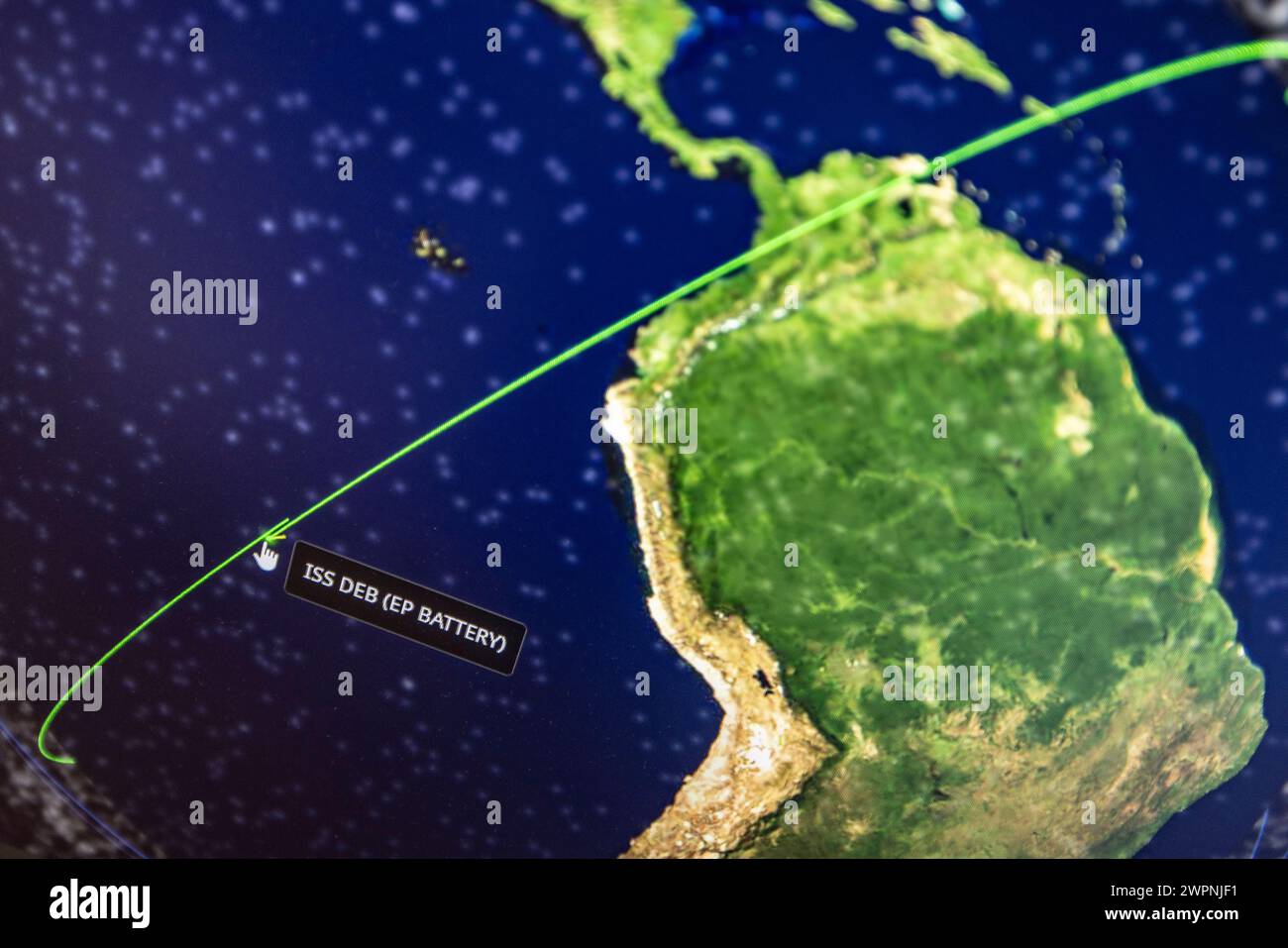 Uedem, Germany. 08th Mar, 2024. The trajectory of a discarded ISS ...