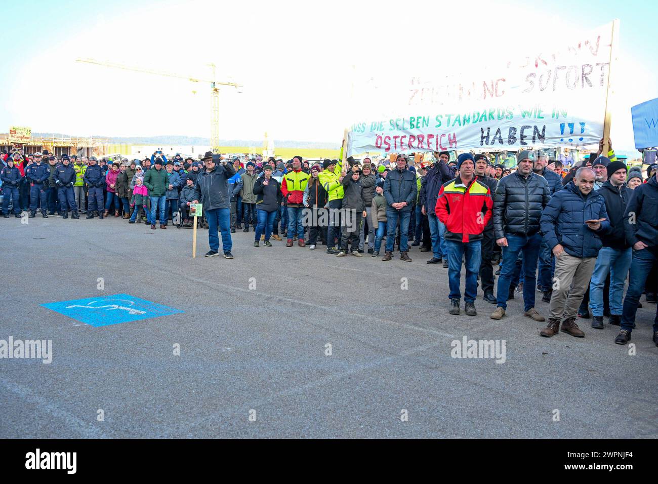 Bauernprotest, Poendorf 08.03.2024, Poendorf, AUT, Bauernprotest, im ...