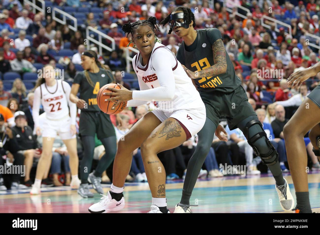 Greensboro Nc March 08 Virginia Tech Hokies Forward Rose Micheaux