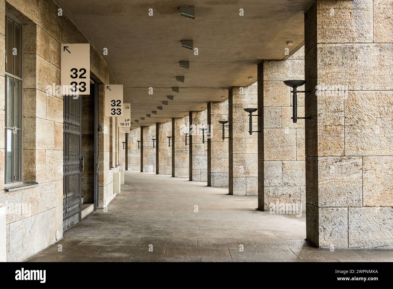 Olympic Stadium Berlin, outdoor area, colonnades, colonnades Stock ...