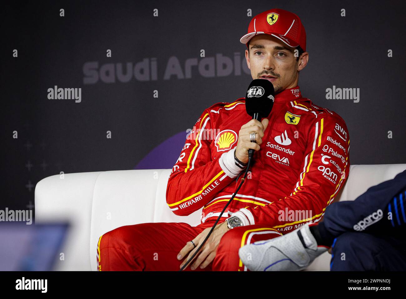 Jeddah, Arabie Saoudite. 08th Mar, 2024. LECLERC Charles (mco), Scuderia Ferrari SF-24, portrait ...