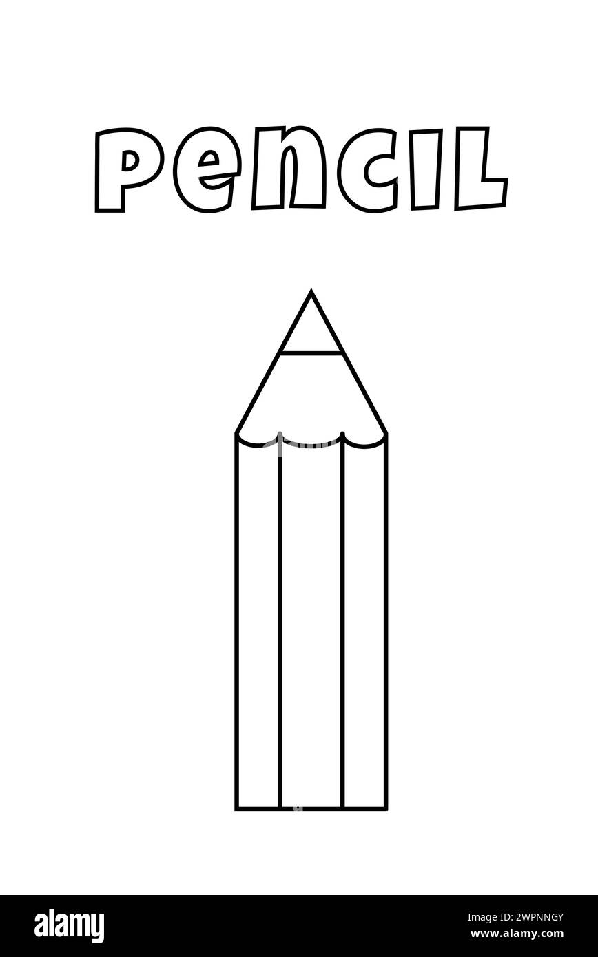 Coloring With Thick Lines For The Very Little Ones, Pencil Coloring ...