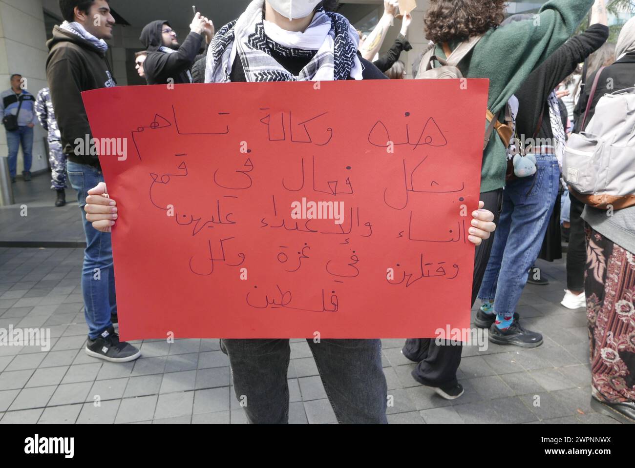 Beirut, Lebanon. 08th Mar, 2024. On women's day a group of Lebanese ...