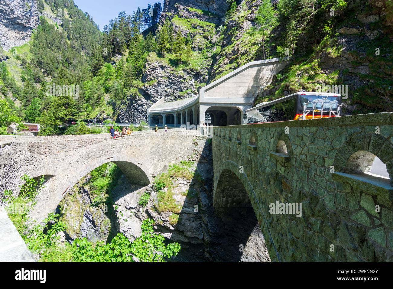 Premoli and wildener bridge in viamala hi-res stock photography and ...