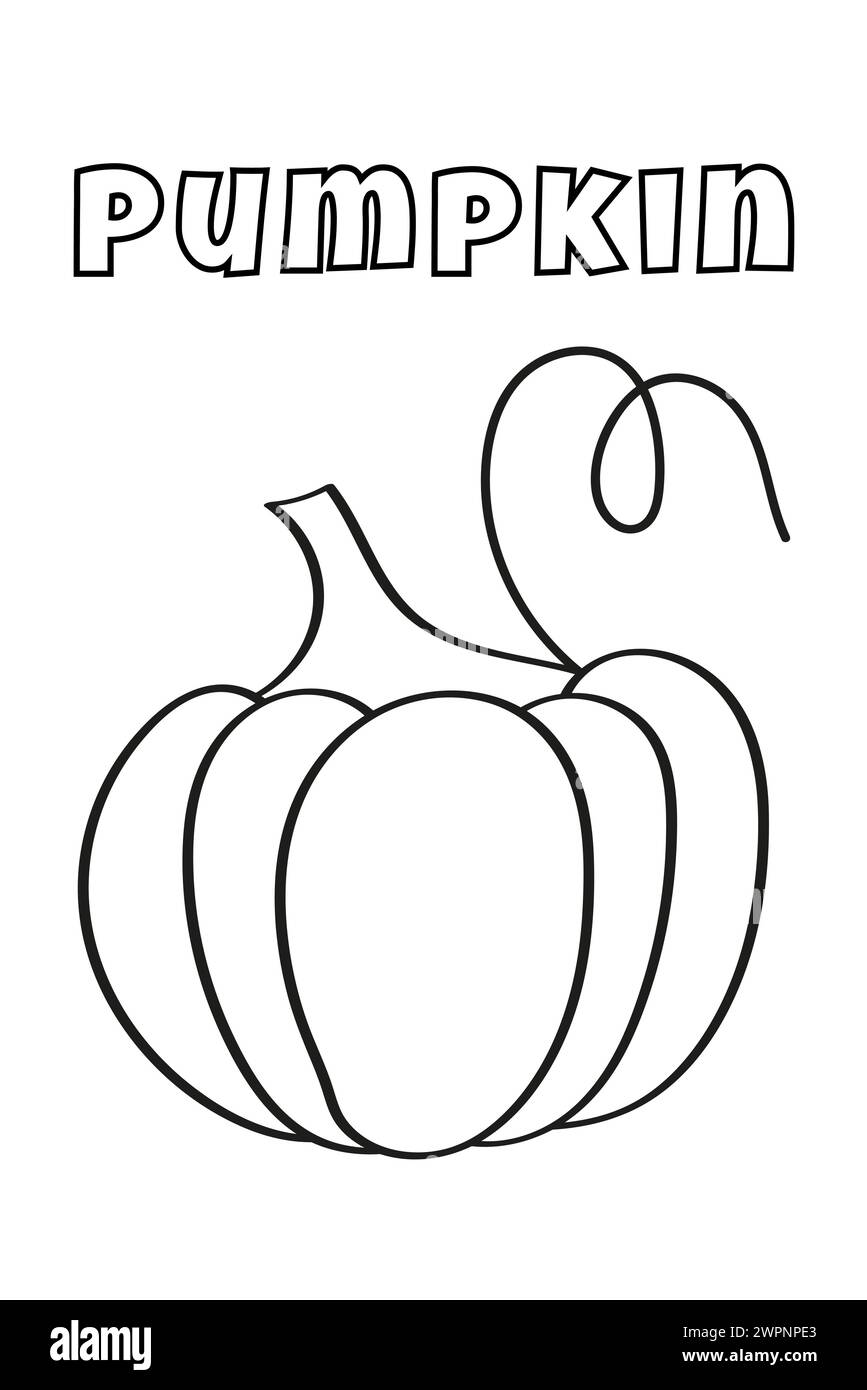 Coloring With Thick Lines For The Little Ones, Pumpkin Coloring Page ...
