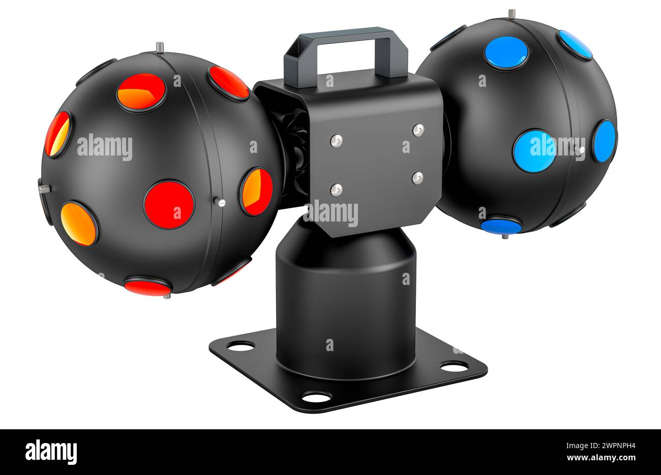 Disco Roto Balls, 3D rendering isolated on white background Stock Photo ...