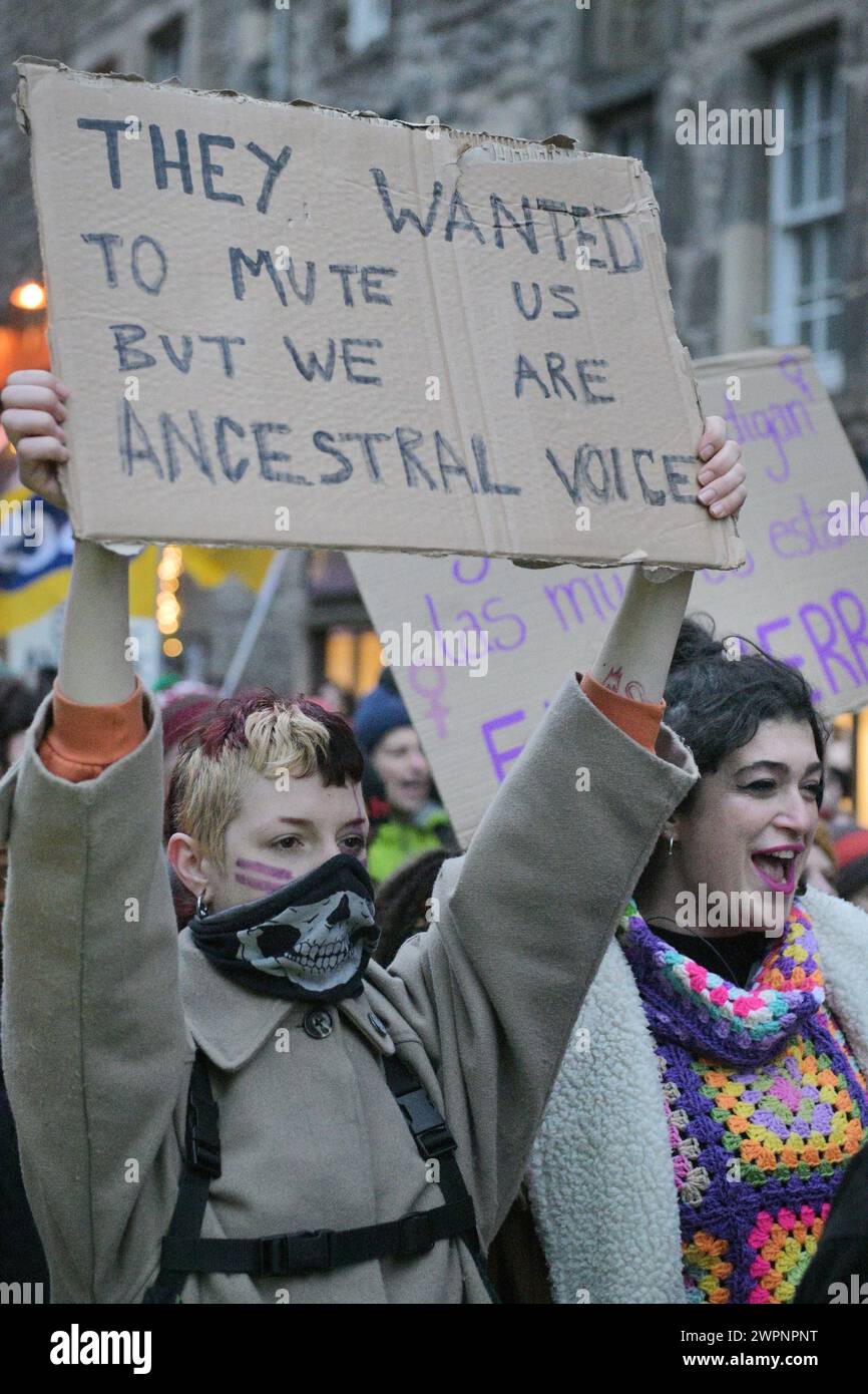 Edinburgh Scotland, UK 08 March 2024. International Women’s Day 2024 ...