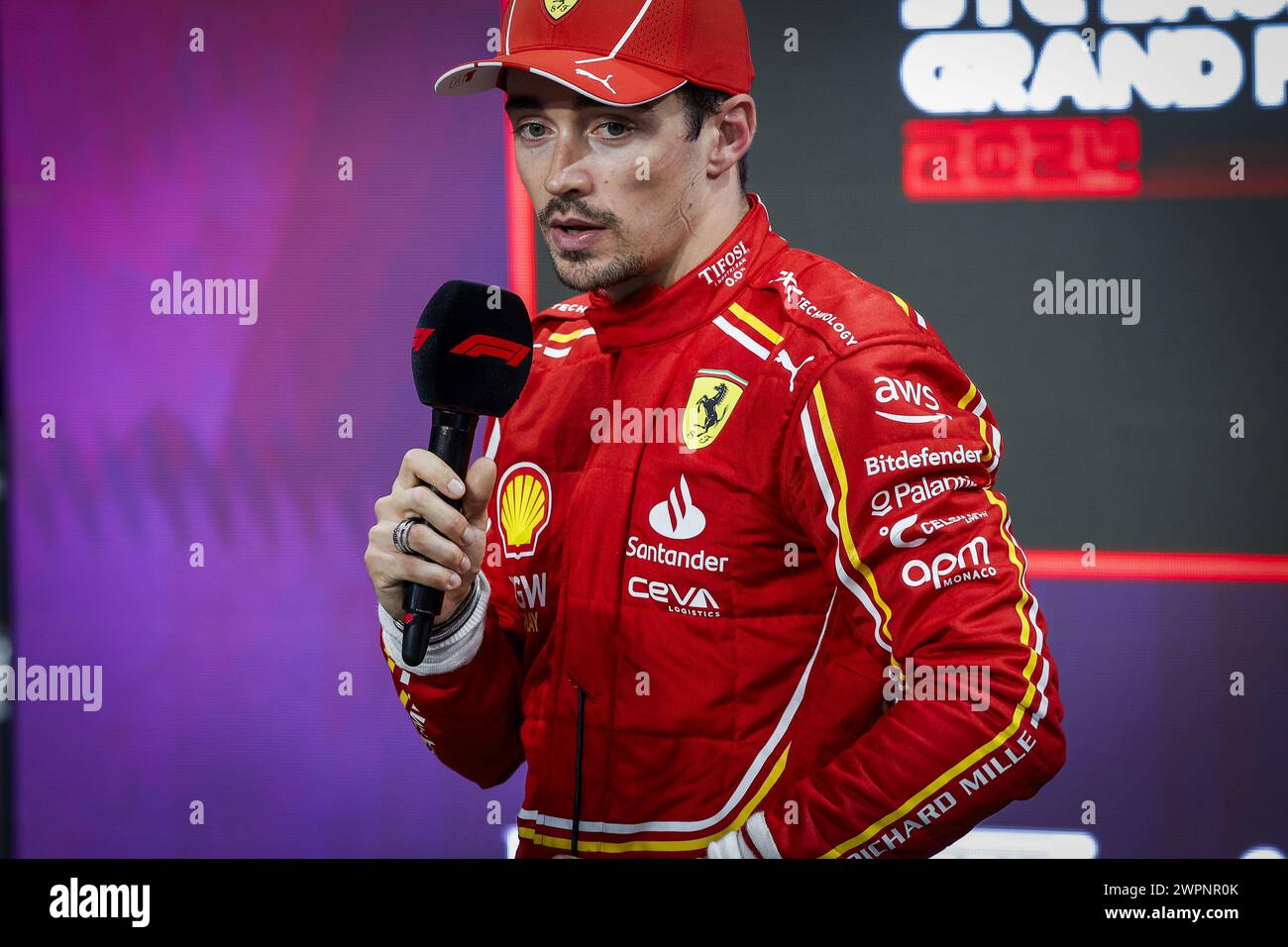 Jeddah, Saudi Arabia. 08th Mar, 2024. LECLERC Charles (mco), Scuderia Ferrari SF-24, portrait ...