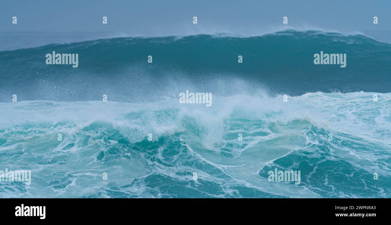 Storm surge with big waves. Santander Municipality. Cantabrian Sea ...