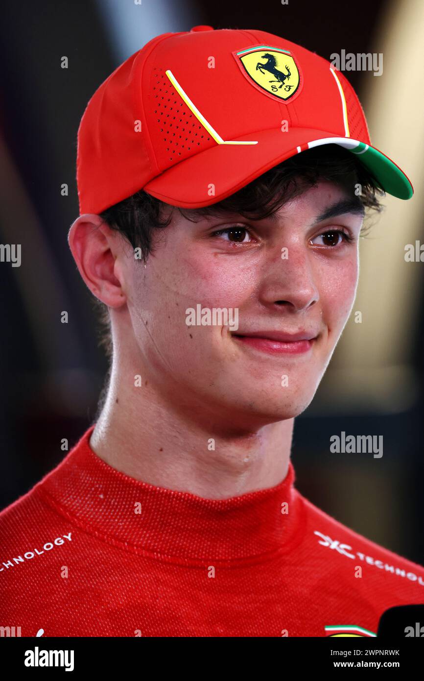Jeddah, Saudi Arabia. 08th Mar, 2024. Oliver Bearman (GBR) Ferrari ...