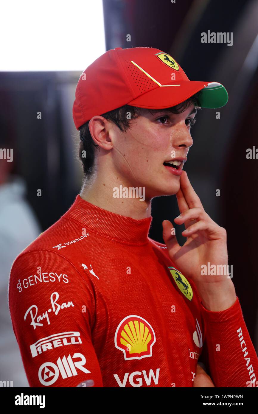 Jeddah, Saudi Arabia. 08th Mar, 2024. Oliver Bearman (GBR) Ferrari ...