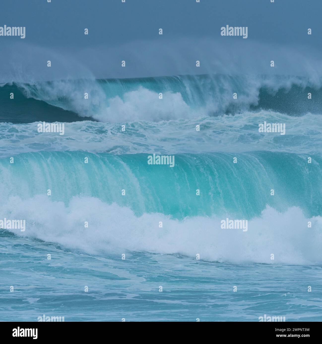 Storm surge with big waves. Santander Municipality. Cantabrian Sea ...