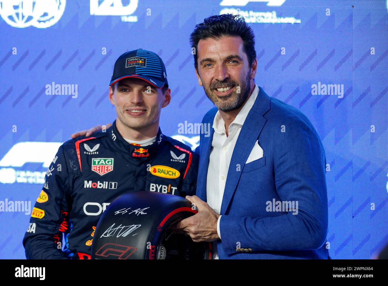 Jeddah, Saudi Arabia. 8th Mar, 2024. #1 Max Verstappen (NLD, Oracle Red Bull Racing), Gianluigi ...