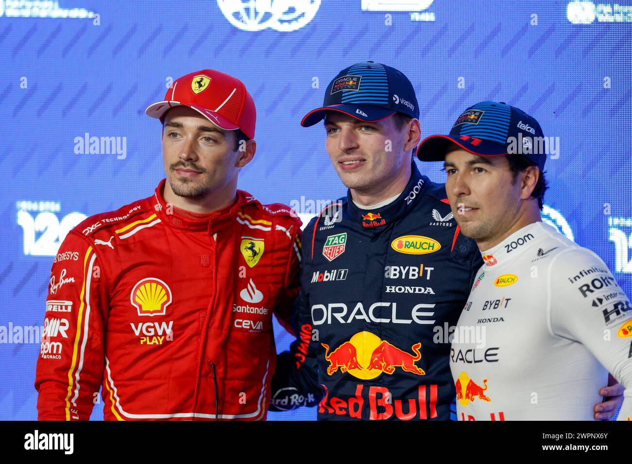 Jeddah, Saudi Arabia. 8th Mar, 2024. #16 Charles Leclerc (MCO, Scuderia Ferrari), #1 Max ...