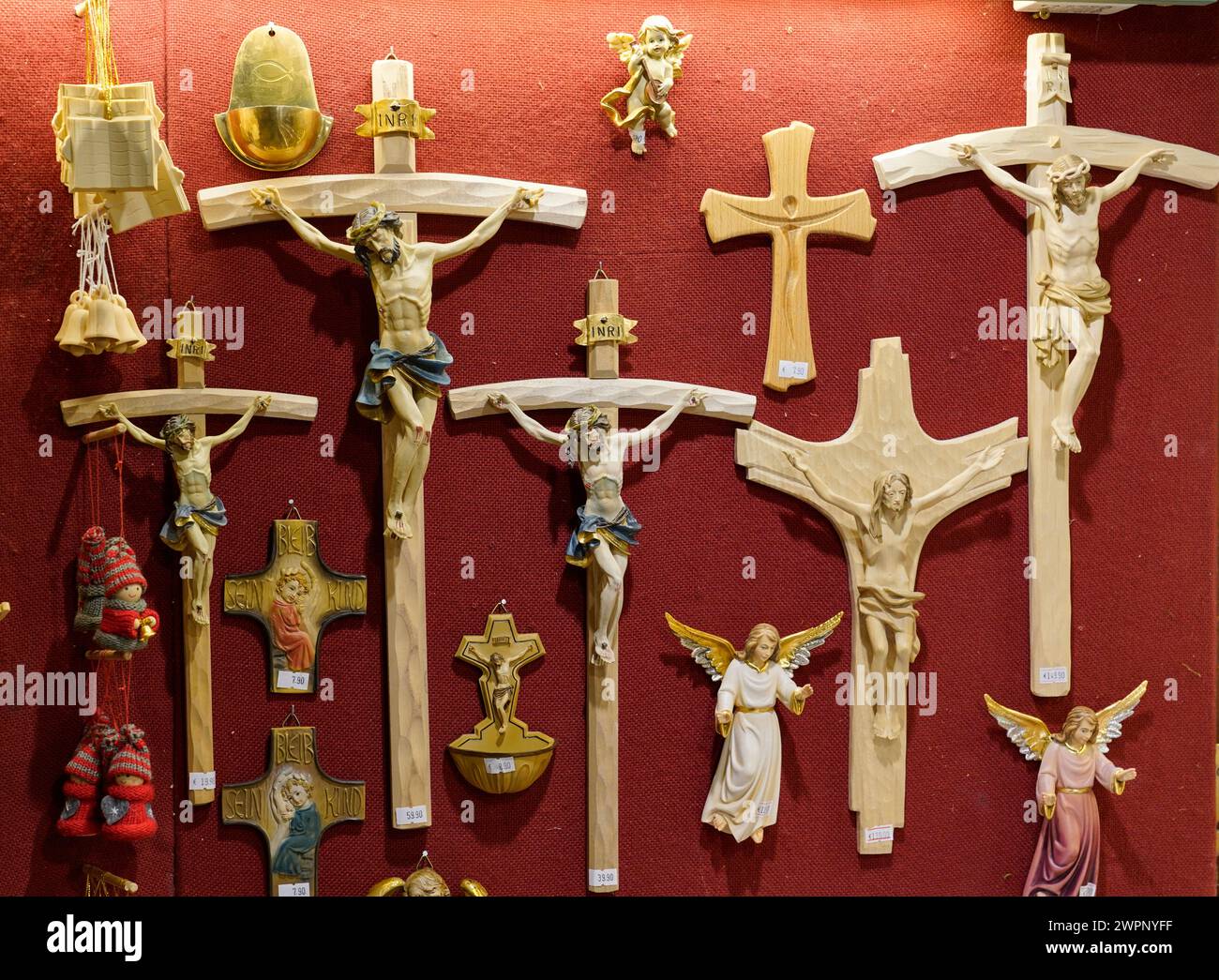 Germany, Bavaria, Upper Bavaria, Altötting, Kapellplatz, Christmas ...