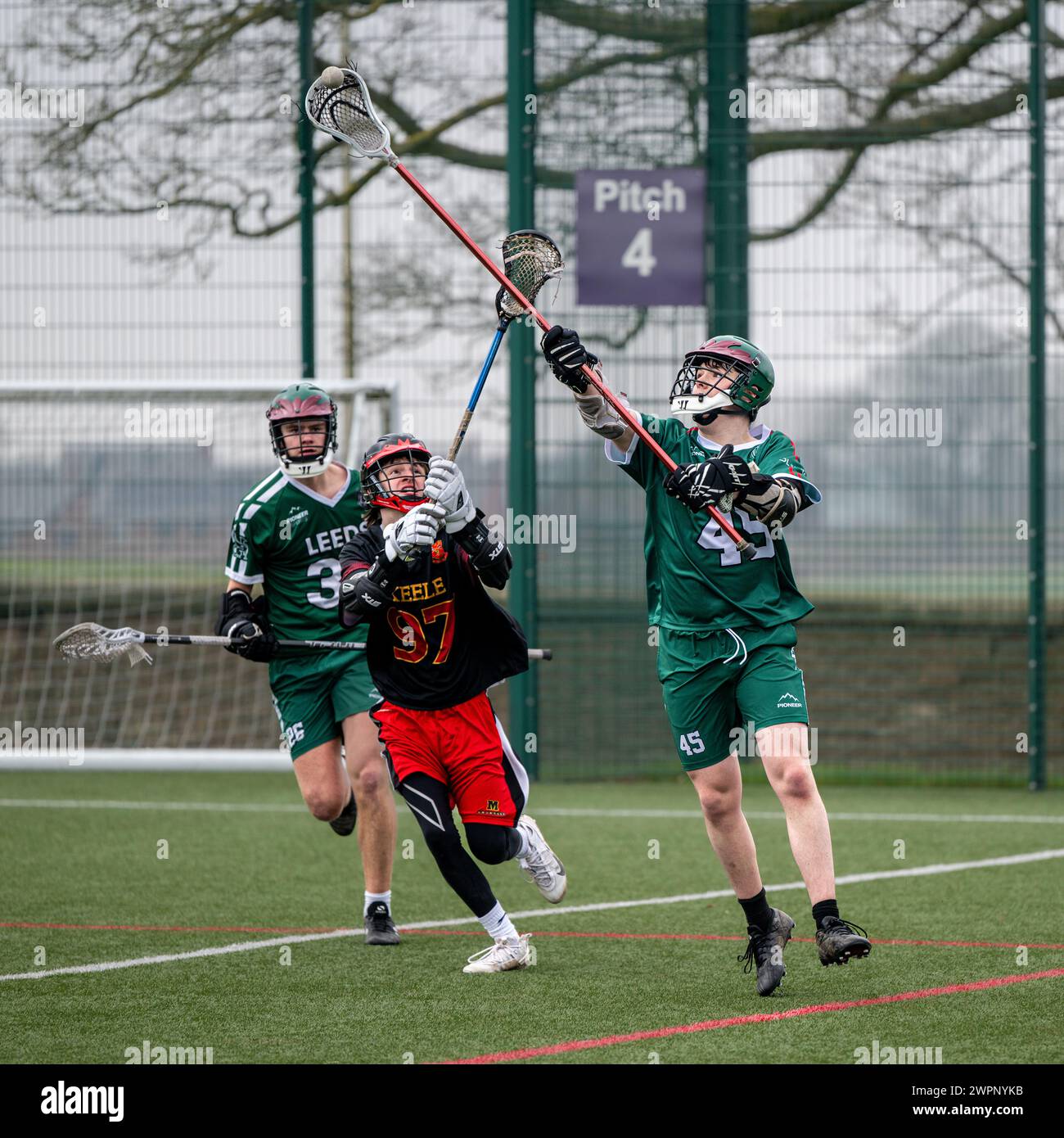 Lacrosse Competitive Action Stock Photo - Alamy